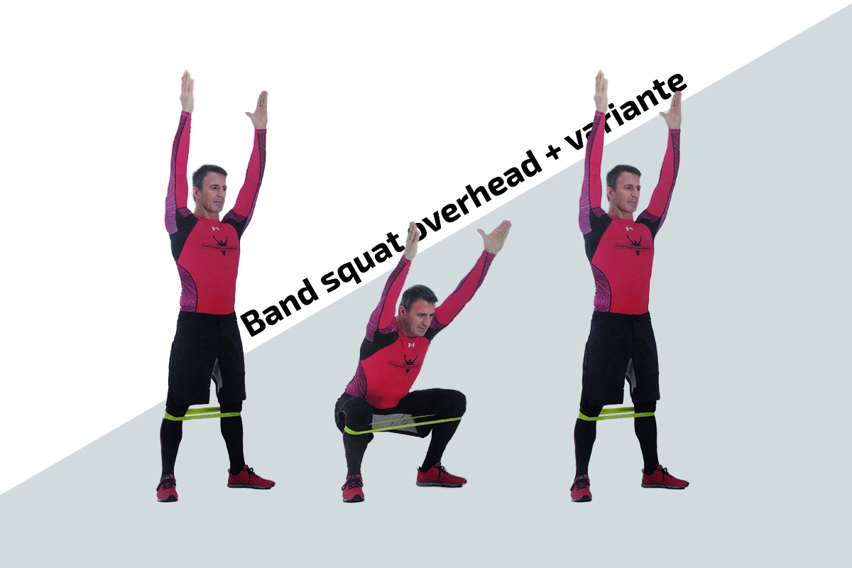 Band squat overhead + variante manubri - Functional Training School